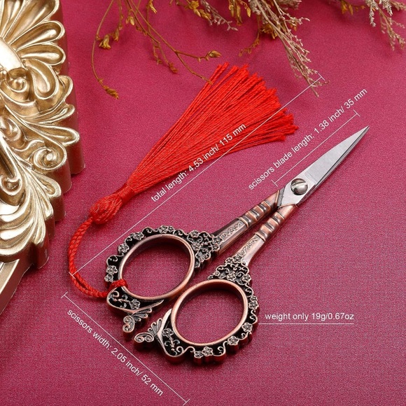 Makeup | New European Classical Red Bronze Vintage Style Scissors ...